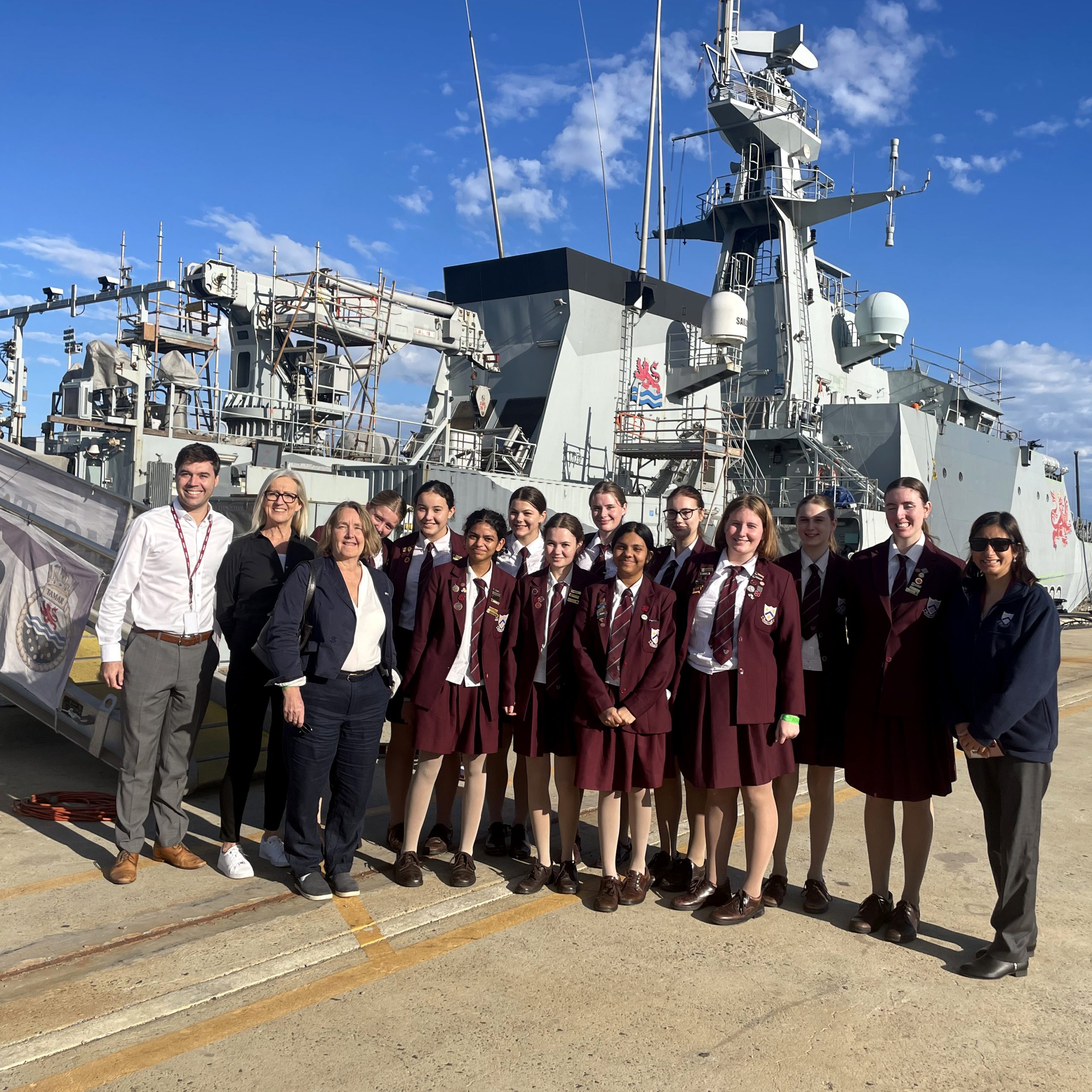 Students tour HMS Tamar - St Mary's Anglican Girls' School